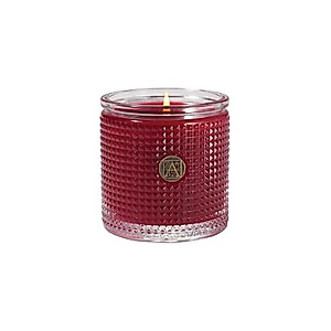 Aromatique Smell of Christmas Textured Glass Candle 6oz Decorative Home Fragrance Aromatherapy Long Lasting Room Air Freshener Perfect Fall Decoration Luxury Glass Candle Gift 40 Hour Burn!