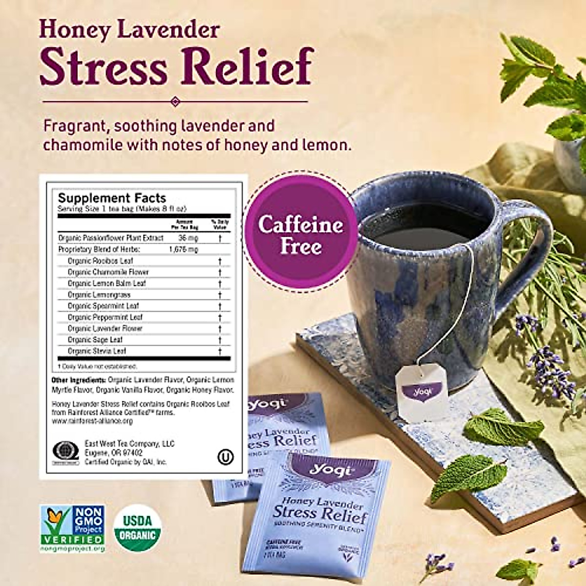 Yogi Tea Stress Relief & Herbal Tea Variety Pack - 16 Tea Bags per Pack (6 Packs) - Organic Herbal Tea Sampler - Includes Bedtime Tea, Kava Stress Relief Tea, Soothing Caramel Bedtime Tea & More