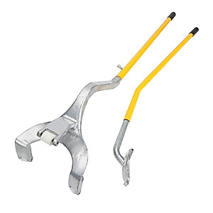 BLACKHORSE-RACING 17.5" to 24.5" Tire Changer Mount Demount Removal Tool Tubeless Truck Extra Bead Keeper Yellow