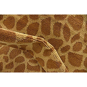 Unique Loom Wildlife Collection Animal Inspired with Giraffe Print Design Area Rug, 3 ft 3 in x 5 ft 3 in, Yellow/Light Brown