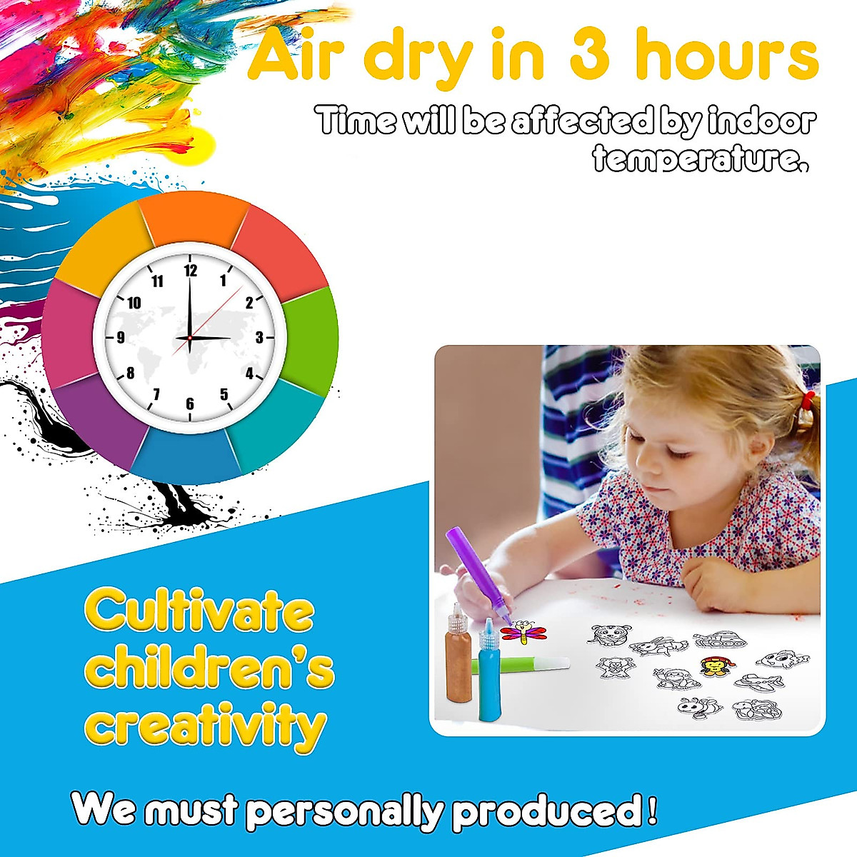 CAPKIT 36Pcs Suncatcher Kits for Kids, Window Art Kids Crafts, 11 Paints for Creative DIY, Arts and Crafts Gift for Kids Children 4-8