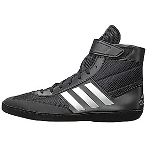 adidas Performance Men's Combat Speed.5 Wrestling Shoe, Black/Silver Metallic/Black, 10