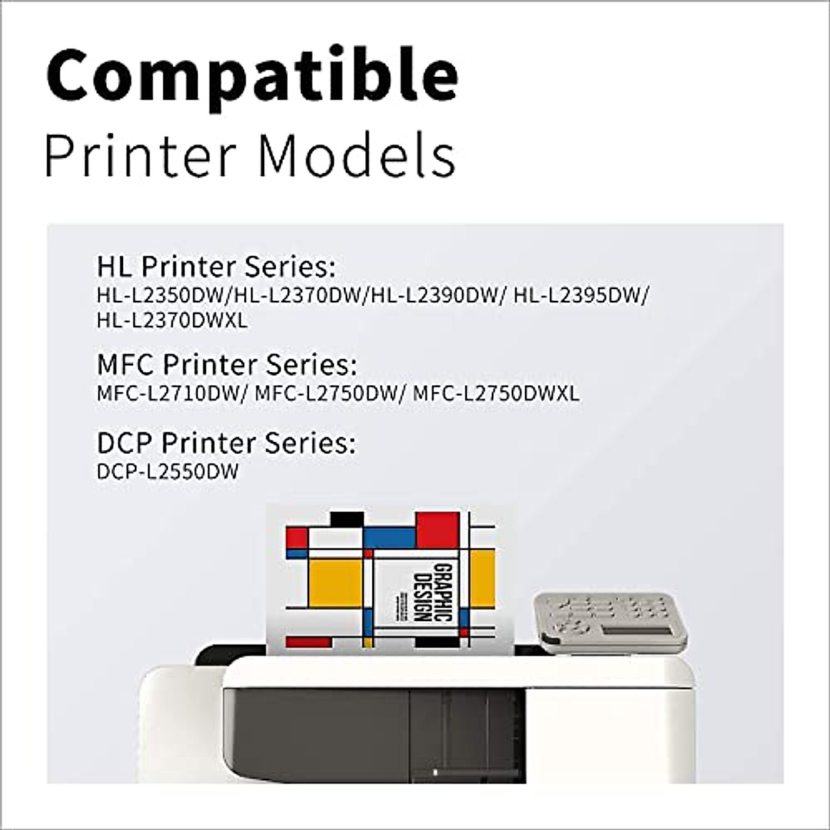 TN760 Toner Cartridge LemeroUexpect Compatible Replacement for Brother TN-760/TN-730 TN760 Black Toner for Brother Printer MFC-L2710DW L2750DW HL-L2350DW L2370DW DCP-L2550DW Printer,2-Pack