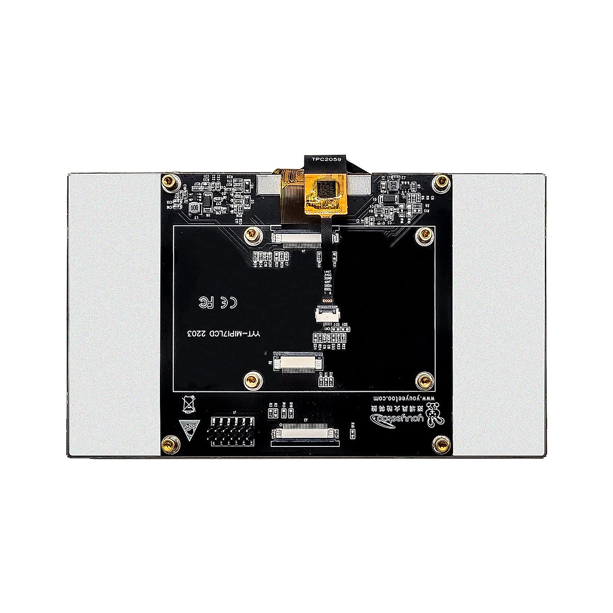 WayPonDEV YYT MIPI7LCD 2203 Screen Touchscreen 7 Inch Mini HDMI Monitor LCD Screen 1024x600 Compatible with youyeetoo X1 x86 Single Board Computer/YY3568/Tinker Board 2S/RK3568J/RK3568PC/ITX-3588J