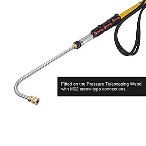 STYDDI Pressure Washer Gutter Cleaner Rod, Heavy Duty 35 Inch Power Washer Replacement Lance Wand for Gutter Cleaning, RV Roof and Wheel Washing, 4500 PSI, 1/4 inch Quick Connector