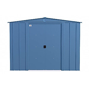 Arrow Classic Steel Storage Shed, 8x8, Blue Grey