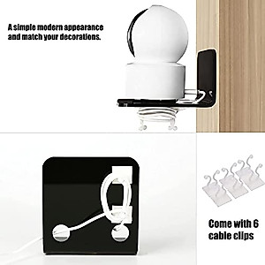 VAHIGCY 3 PCS Acrylic Small Wall Shelves, Small Floating Shelves with 6 Cord Keeper,Nail-Free Wall Display Shelf for Home, Office, School, Coffee Shop Decor