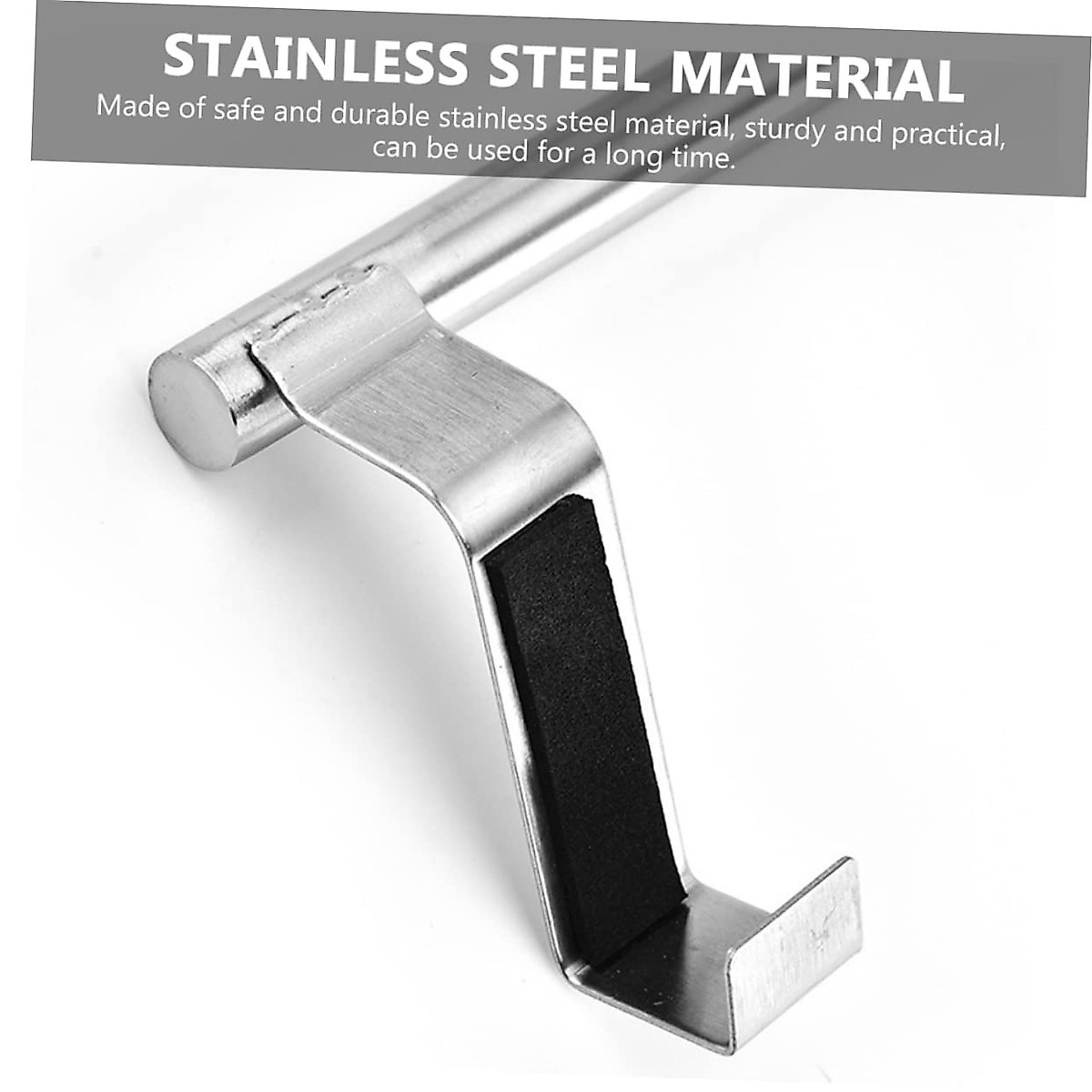 Zerodeko 2pcs Stainless Steel Towel Rack Over Door Towel Bar Over The Door Towel Holder Rattan Lamp Shade Cabinet Door Hanging Pole Cabinet Towel Holder Tea Towel Multifunction