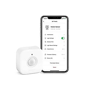 SwitchBot Smart Motion Door Sensor - Wireless Home Security System, PIR Motion Detector Alert, Add SwitchBot Hub Mini to Make it Compatible with Alexa
