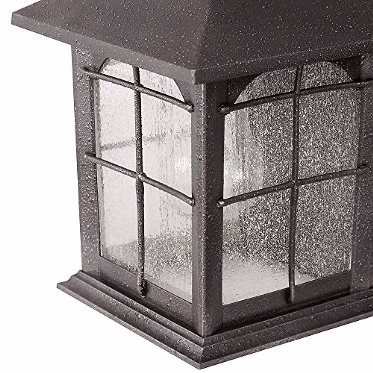 Home Decorators Collection Brimfield 180-Degree 1-Light Aged Iron Motion-Sensing Outdoor Wall Lantern