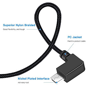 RCstyle Durable Micro USB-IOS Cable Compatible with DJI Mavic Air/Pro/Mini/Spark (to Type-C)