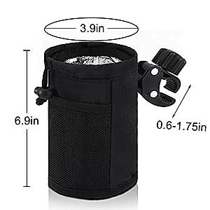 Accmor Universal Cup Holder with Phone Holder,Insulated Cooler Cup Holder for Stroller, Bike, Motorcycle,Wheelchair, Walker, ATV, Scooter, Marine Boat,Golf Cart,Black