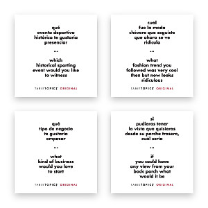 TableTopics - Original En Espanol - 135 Question Card Game to Learn Spanish & Practice Your Spanish