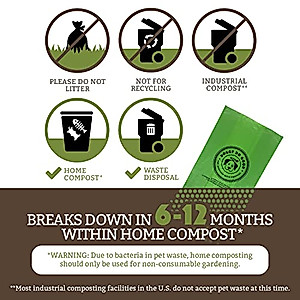 Doggy Do Good Poop Bags | Dog Waste Bags | Unscented, 38% Vegetable-Based, Thick & Leak Proof, Easy Open | Standard Size | 60 Count