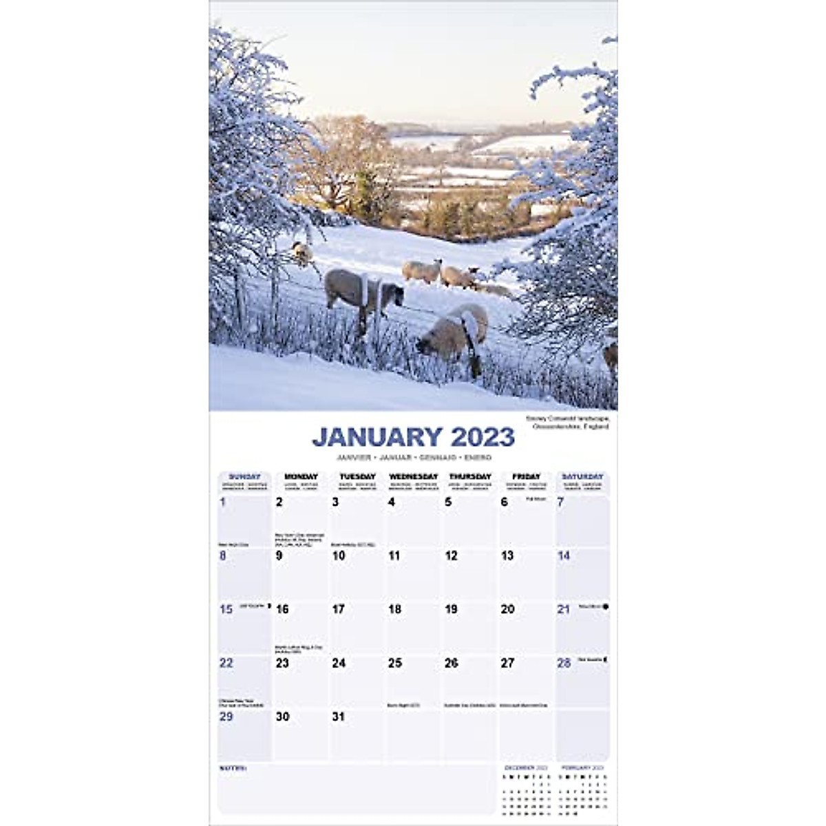 Photography Calendar - Seasons Calendar - Calendars 2022 - 2023 Wall Calendars - Sunset Calendar - Photo Calendar - Seasons 16 Month Wall Calendar by Avonside