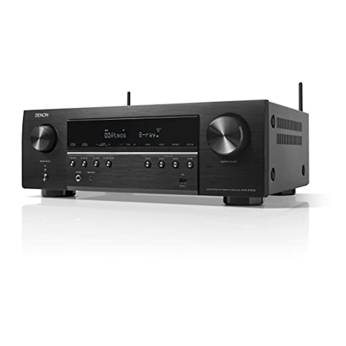 Denon AVR-S760H 7.2 Ch AVR - 75 W/Ch (2021 Model), Advanced 8K Upscaling, Dolby Atmos Height Virtualization, DTS Virtual:X & More, Wireless Streaming, Built-in HEOS, Amazon Alexa Voice Control