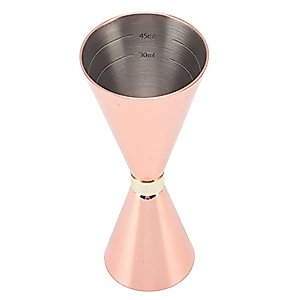 HOHXFYP Jigger,Stainless Steel Double Layer Desig Double Jigger,30mm to 60mm one Handed Operation Jigger for Bartending Use,Adopts Professional Welding Structure(30mm to 60mm-Pink)