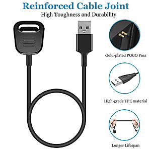 Threeeggs Compatible with Fitbit Charge 4 Charger, Replacement USB Charging Cable Cord for Charge 4 / Charge 3 Smartwatch 55cm/1.8ft (1)