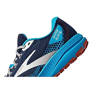 Brooks Men’s Divide 3 Trail Running Shoe - Peacoat/Atomic Blue/Rooibos - 11 Medium