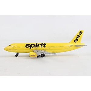 Daron Spirit Airlines Single Die-Cast Plane , Yellow