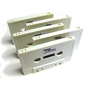 AroundTheOffice Professional Quality Blank White Cassette Tapes. 62 Minutes (30 min each side) - 5-Pack
