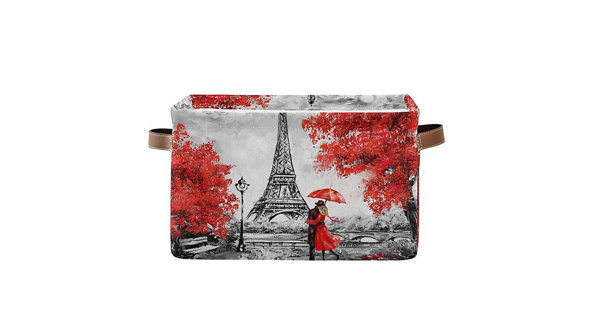 ALAZA Paris Eiffel Tower Storage Basket - Foldable & Decorative