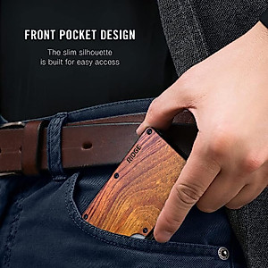 Ridge Wallets for Men - Slim Minimalist Wallet For Men, Front Pocket Wallets for Men, RFID Wallet For Men - Card Holder Wallet (Mopane)