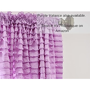 Lilac Purple Ruffle Crib Bed Skirt, Boho Baby Girl Ruffled Bedding Dust Ruffle Skirts, Extra Long 16 inch Gathered Standard Bedskirt Nursery Decor, AVTRBoutique