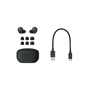 Sony WF-1000XM5 The Best Truly Wireless Bluetooth Noise Canceling Earbuds Headphones with Alexa Built in, Black