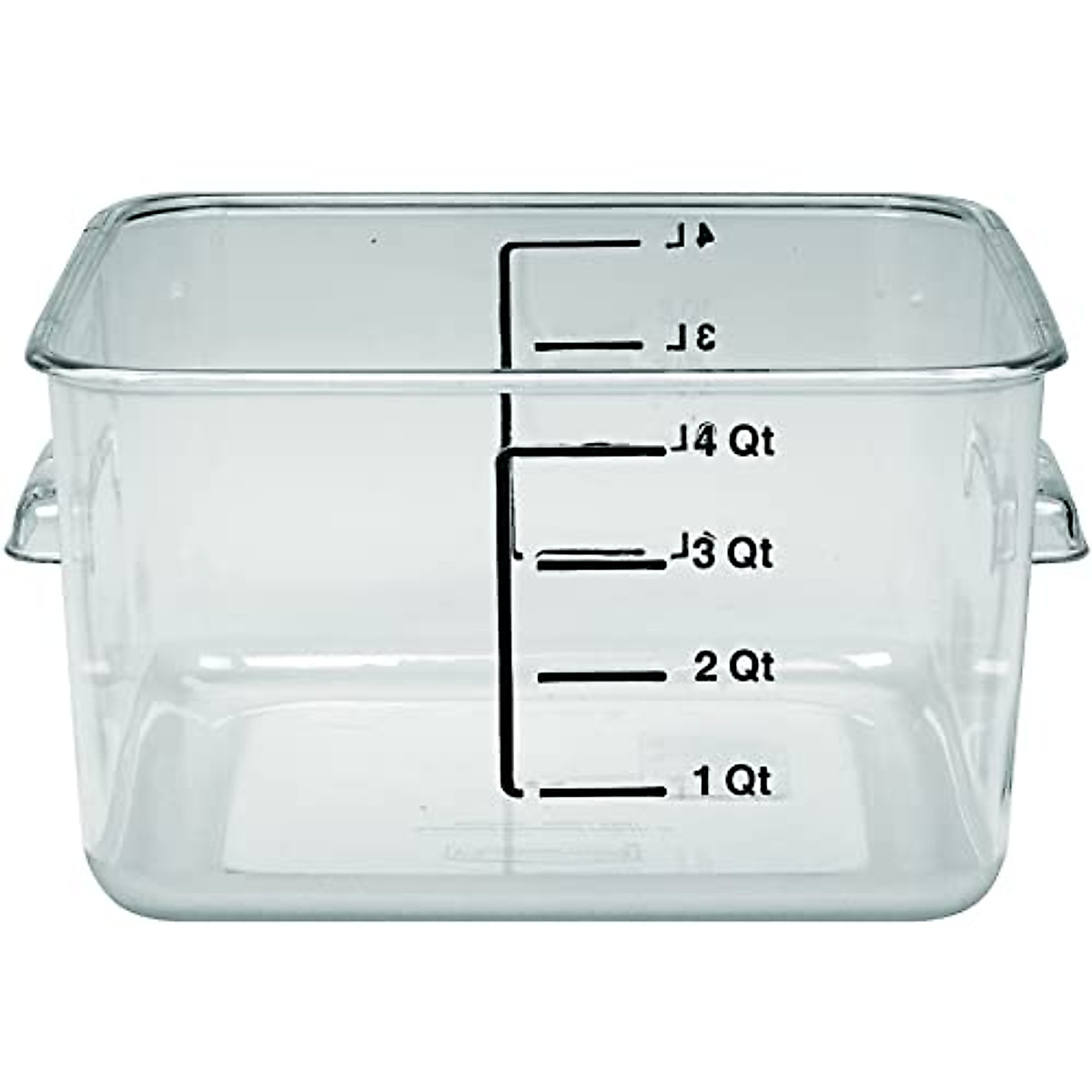 Rubbermaid Commercial Products Polycarbonate Space Saving Storage Container, 1-Gallon, Clear, Best use for Restaurant Kitchens/Lunch, Pack of 12