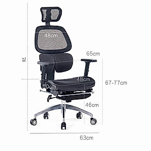 ZLBYB Computer Chair Household Ergonomic Office Chair Reclining Lifting Swivel Mesh Staff Chair Chaise