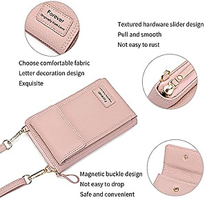myfriday Small Leather Shoulder Bag, Crossbody Bag CellPhone Wallet Purse Lightweight Crossbody Handbags for Women