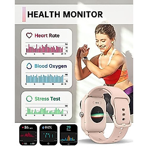 Smart Watch for Women, Answer Make Call, Alexa Built-in, 1.8" Touch Screen Fitness Tracker with 100+ Sport Modes, Heart Rate Blood Oxygen Sleep Monitor, IP68 Waterproof watch for iPhone Android