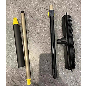 Universal 3 in 1 Broom, Pet Hair Remover Silver and Black