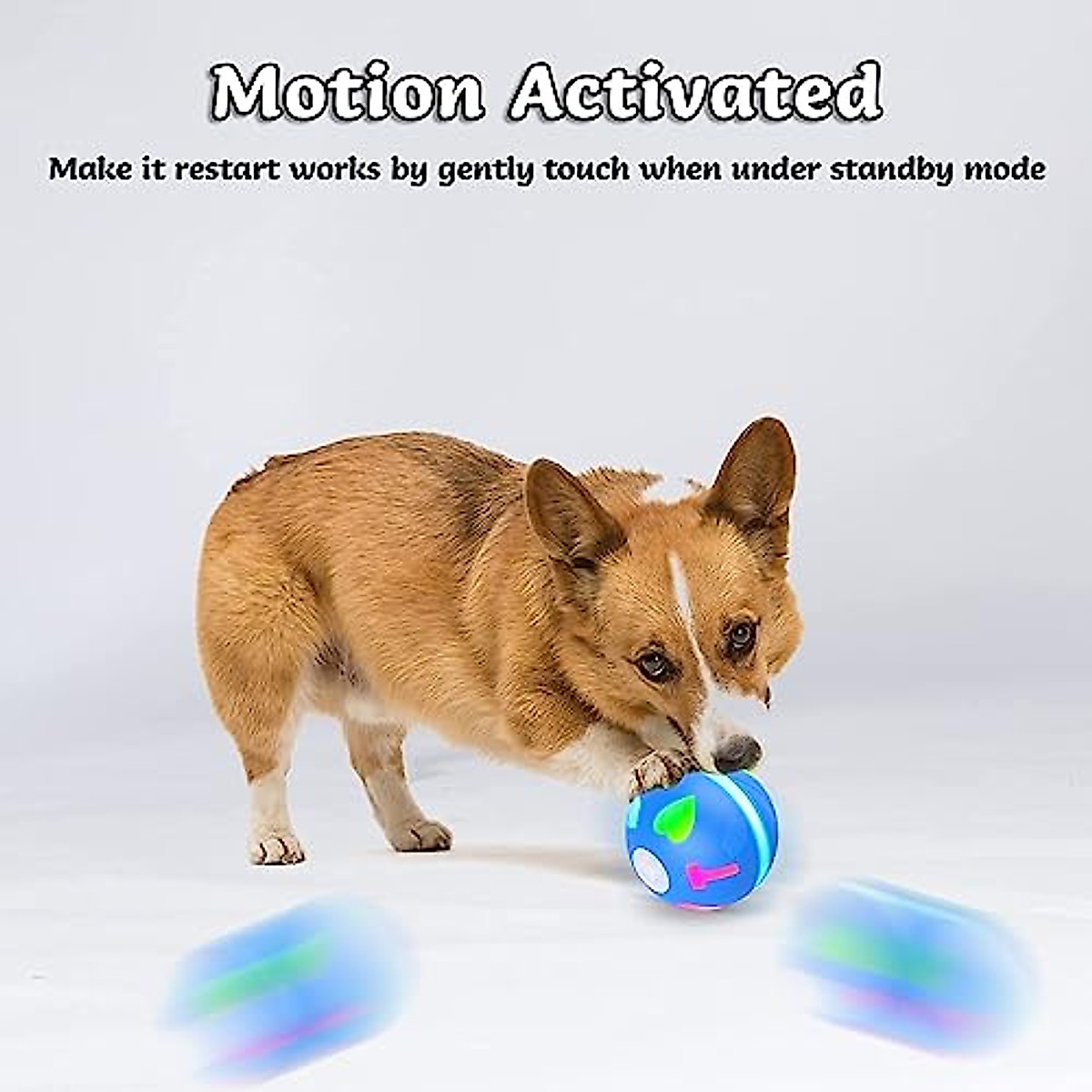 BENTOPAL Interactive Dog Toy Wicked Ball for Indoor Cats/Dogs with Motion Activated/USB Rechargeable