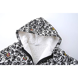 Mud Kingdom Beige Sweatshirt Baby Girls Hooded Fur Lined Coat Zip Up Ribbed Cuffs 6-12 Months