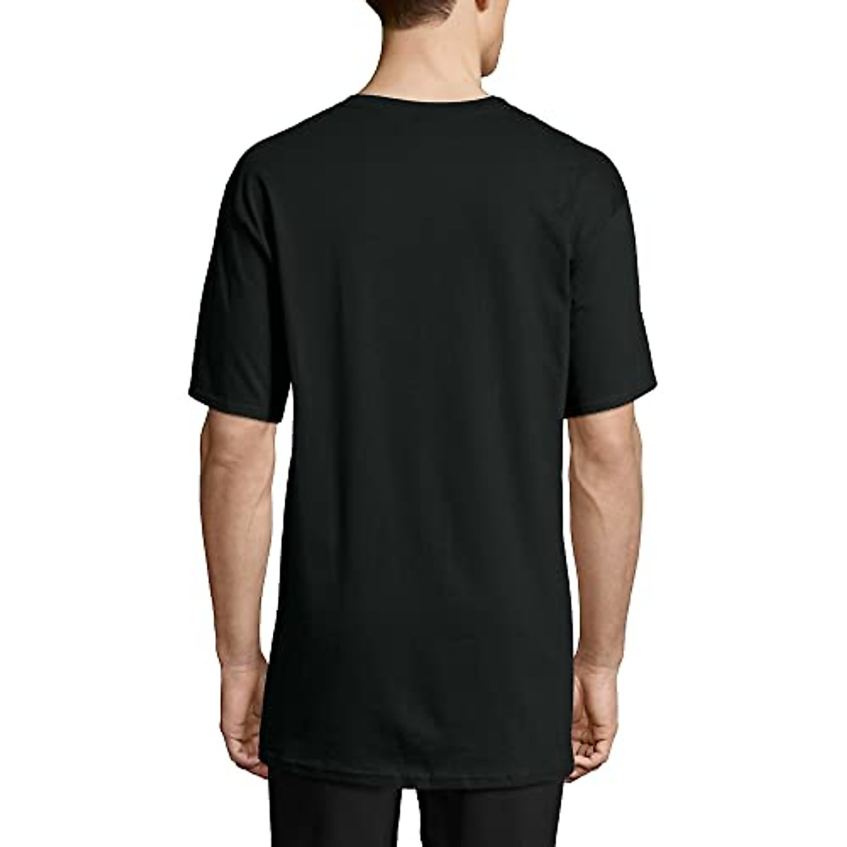 Hanes Size Men's Beefy Short Sleeve Tee Value Pack (2-Pack), Black, X-Large/Tall