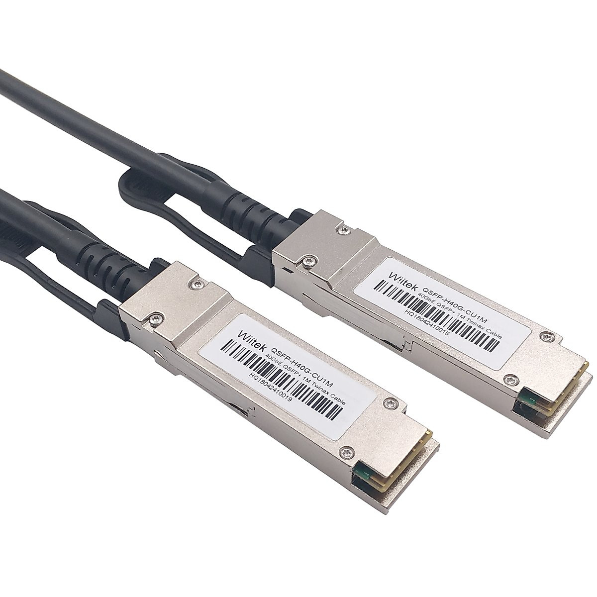 Wiitek 2M QSFP+ DAC Twinax Cable, 40GbE QSFP+ Direct Attach Copper Cable,30AWG Black, for Cisco QSFP-H40G-CU2M, Dell, Ubiquiti, D-Link, Juniper, Huawei, Mellanox, Mikrotik, SuperMicro