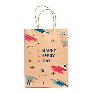 RACETOP 50 PCS Custom Paper Bags, Personalize Printed Kraft Paper Bags for Small Business, 8x4.5x10.8 Inch, Personalized Gift Bags with Logo, Shopping Paper bag with Handle, Goodie Bags