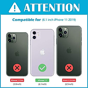 ProCase iPhone 11 Wallet Case for Women, Flip Folio Kickstand PU Leather Case with Card Holder Wristlet Hand Strap, Stand Protective Cover for iPhone 11 6.1” 2019 Release -Black