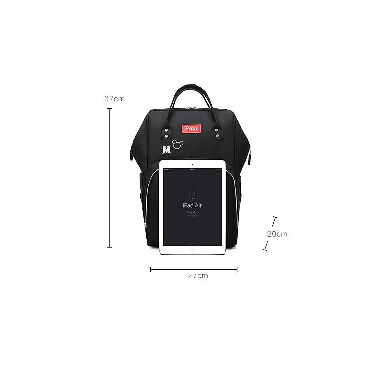 OMGA Mummy Mickey Mouse Diaper Bag Oxford Stylish Nappy Bags With Multi-Function for Baby (pink)