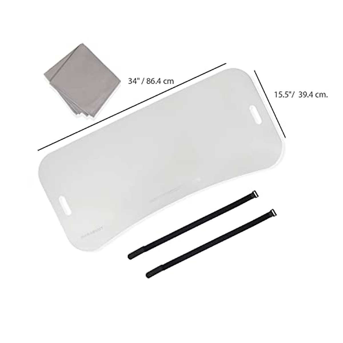 Marabuut Clear Acrylic Treadmill Laptop Computer Desk Attachment Tray Secure Stand Up Desk Workstation - Holder for Tablet, Book, Laptop, or Phone - Bumper to Avoid Slippage