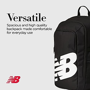 Concept One New Balance Laptop Backpack, Sports Travel Gym Bag for Men and Women, Black, 18 Inch