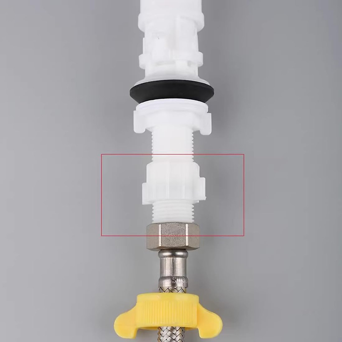 Wonchael WKP001 2-PACK Plastic Water Inlet Adapter 7/8 Inch Female to 1/2 Male for Toilet Fill Valve Replacement Kit Part