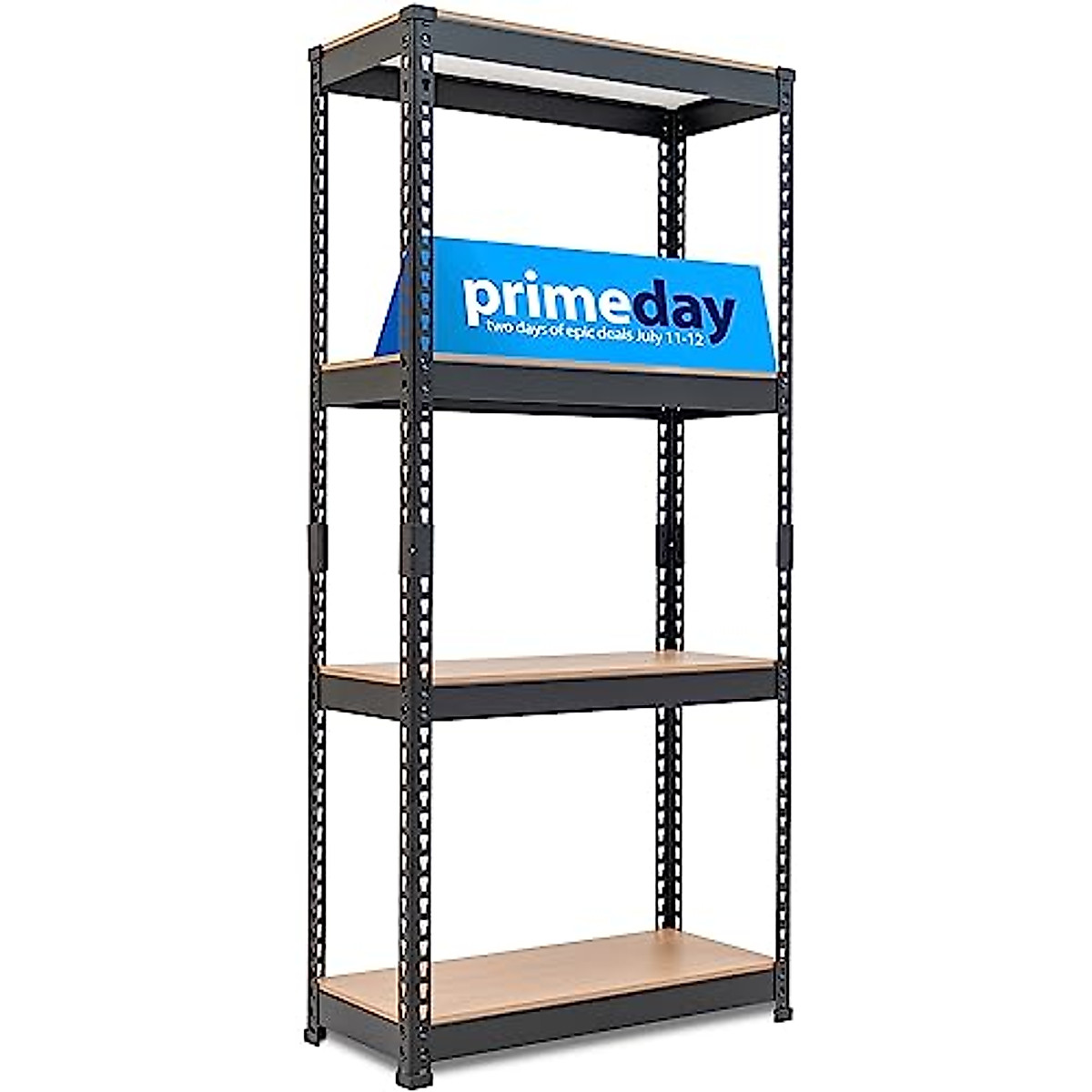 HOMEDANT 4 Tier Laminated Metal Shelving Unit Adjustable Garage Storage Utility Rack Heavy Duty Shelves Organization Multipurpose Shelf Warehouse Basement Shed Pantry 28" W x 12.3" D x 59.5" H 1 Pack