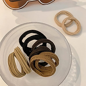 OSP 10 PCS No Damage, No Break, Super Soft and Comfy Hair Tie Scrunchies For Fine, Thin, and Thick Hair (Neutral/Nude)