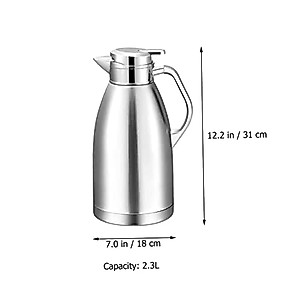 HANABASS Mini Water Kettle Portable hot Water Kettle Camping Kettle Water Bottles for Daily use Drink Kettle Water Bottle for hot Drinks Double Layer Handle Carafe Thermal jug Office