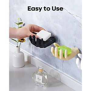 Halloween Hand Wall Hook Hand Hooks for Wall Funky Wall Hooks Unique Wall Hooks Cute 3D Plastic Hand-Shaped Adhesive Hook Decorate Can Be Used to Hand Lightweight Items Key/Scarves/Soap, Green