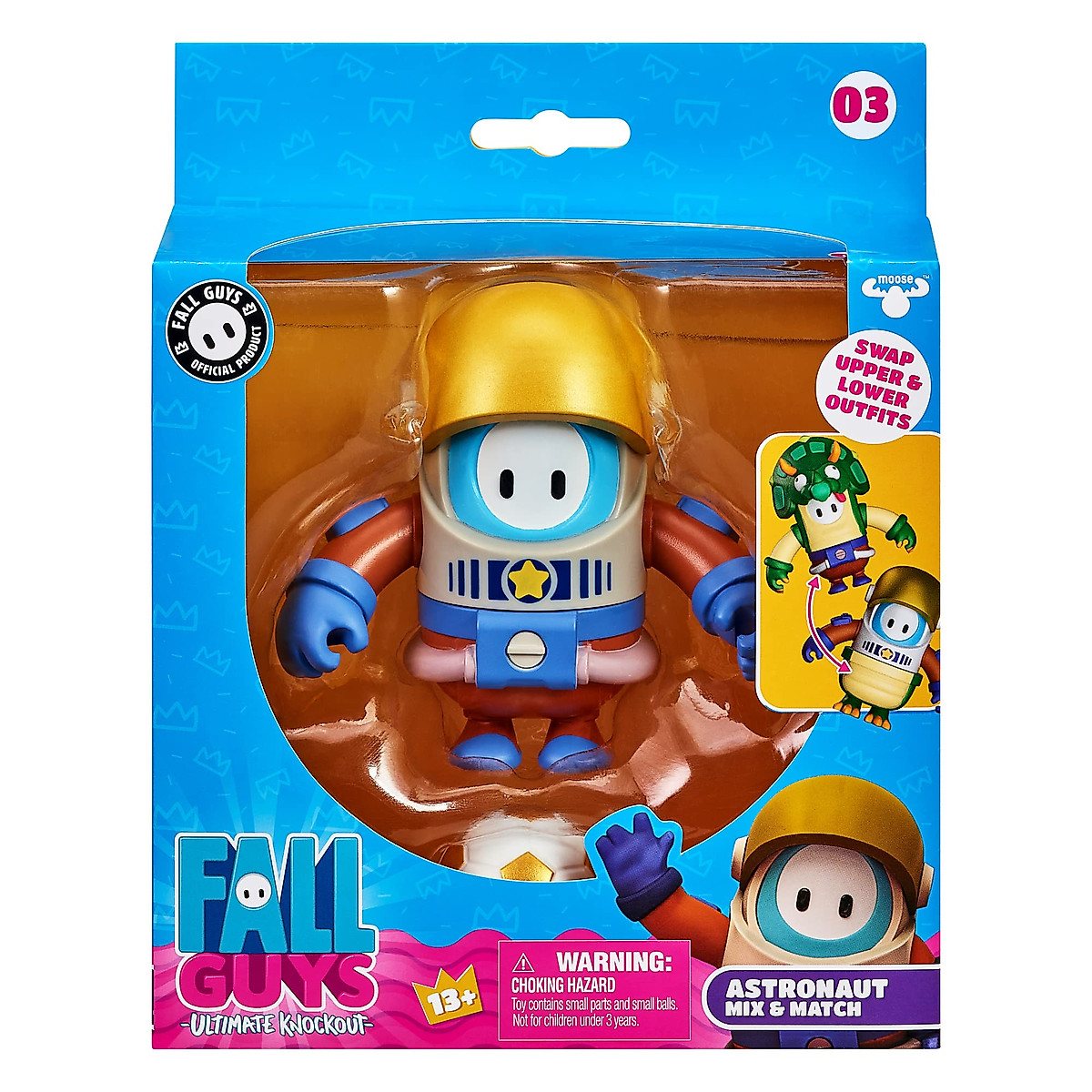 FALL GUYS Ultimate Knockout 4" Mix & Match Action Figure with Accessory - Astronaut