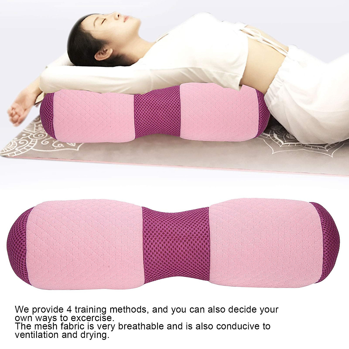 Yoga Bolster, Yoga Waist Pillow Lumbar Vertebra Pelvis Correction Bolster Cushion Memory Foam Block, Sturdy Yoga Cushion, Correct Lumbar Pelvic Til